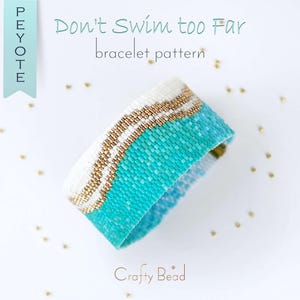 Two Drop Peyote Pattern for Summer Jewelry, Turquoise Beaded Bracelet ...