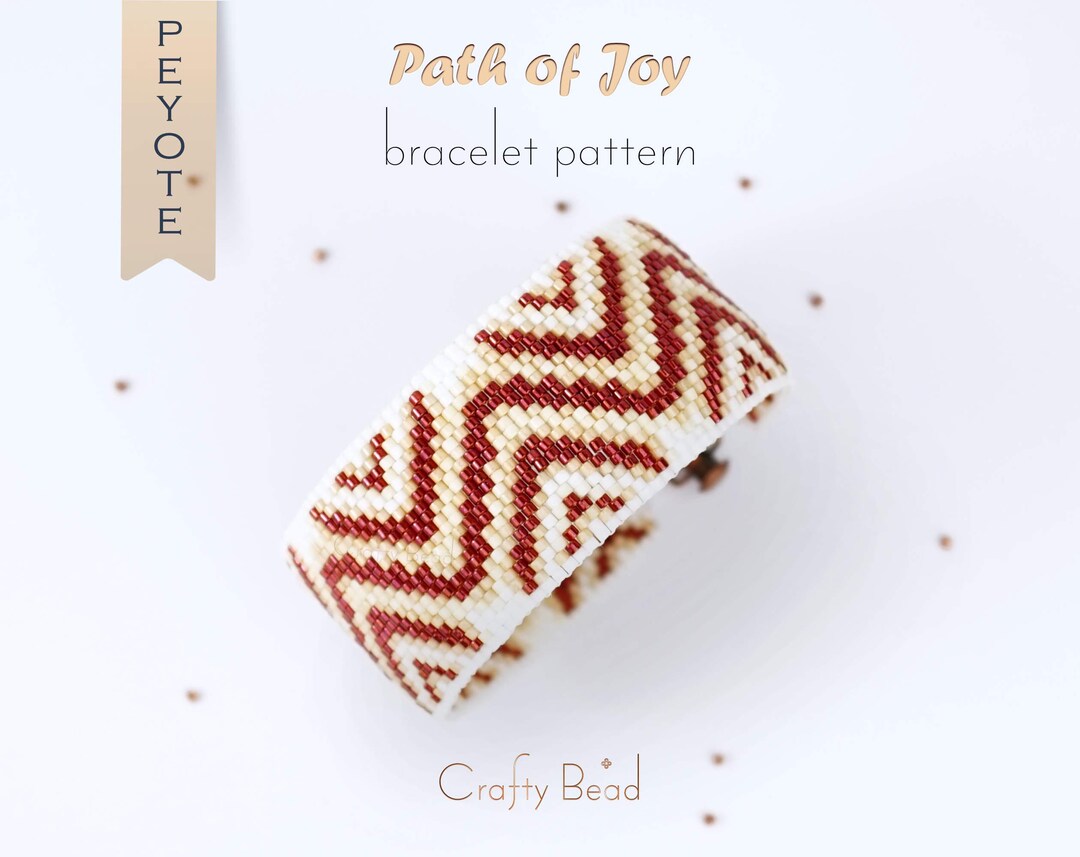 Two Drop Peyote Pattern for Beaded Bracelet With a Popular Chevron ...