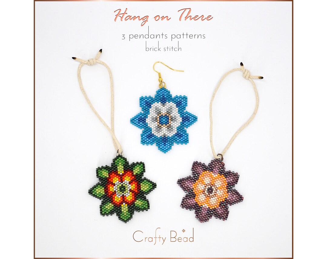 Delica Pattern for Brick Stitch Star Earrings or Pendant, That is Also ...