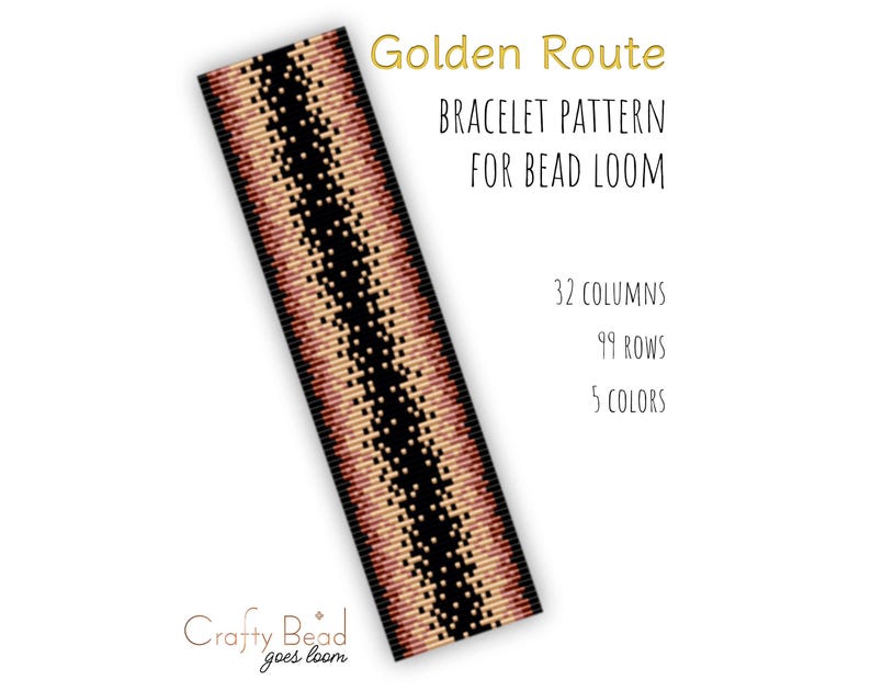 Aztec Bead Loom Bracelet Pattern, Tribal Ombre Cuff (PDF) - Etsy