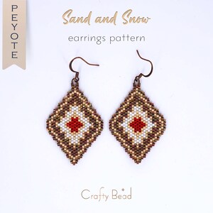 Miyuki Delica Beaded Earrings Pattern in Native Style and Organic ...