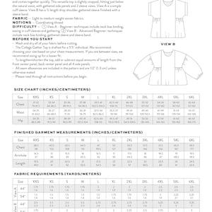 Collage Gather Top - PDF Sewing Pattern - Etsy