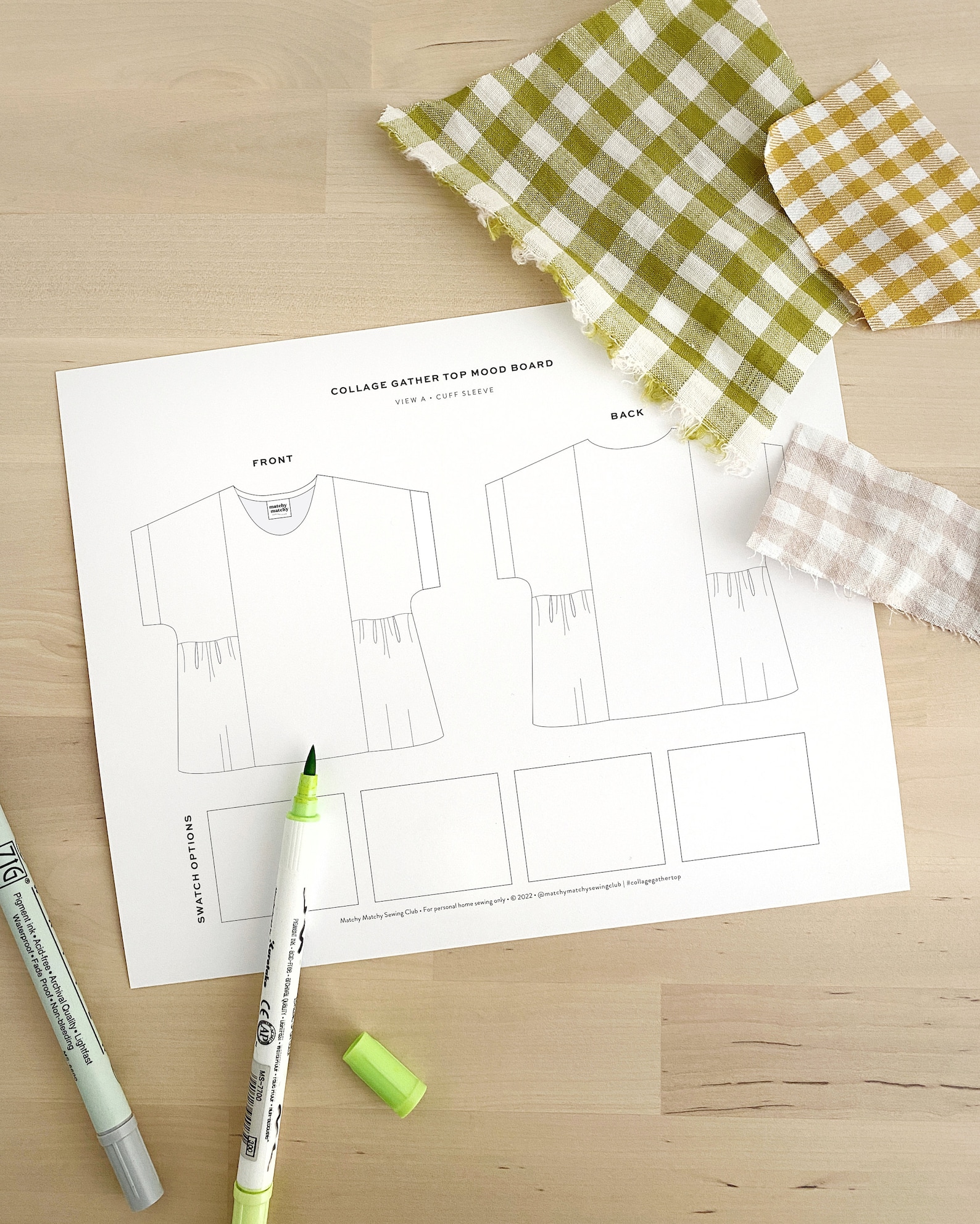 Collage Gather Top PDF Sewing Pattern - Etsy