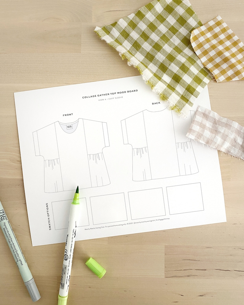 Collage Gather Top PDF Sewing Pattern - Etsy