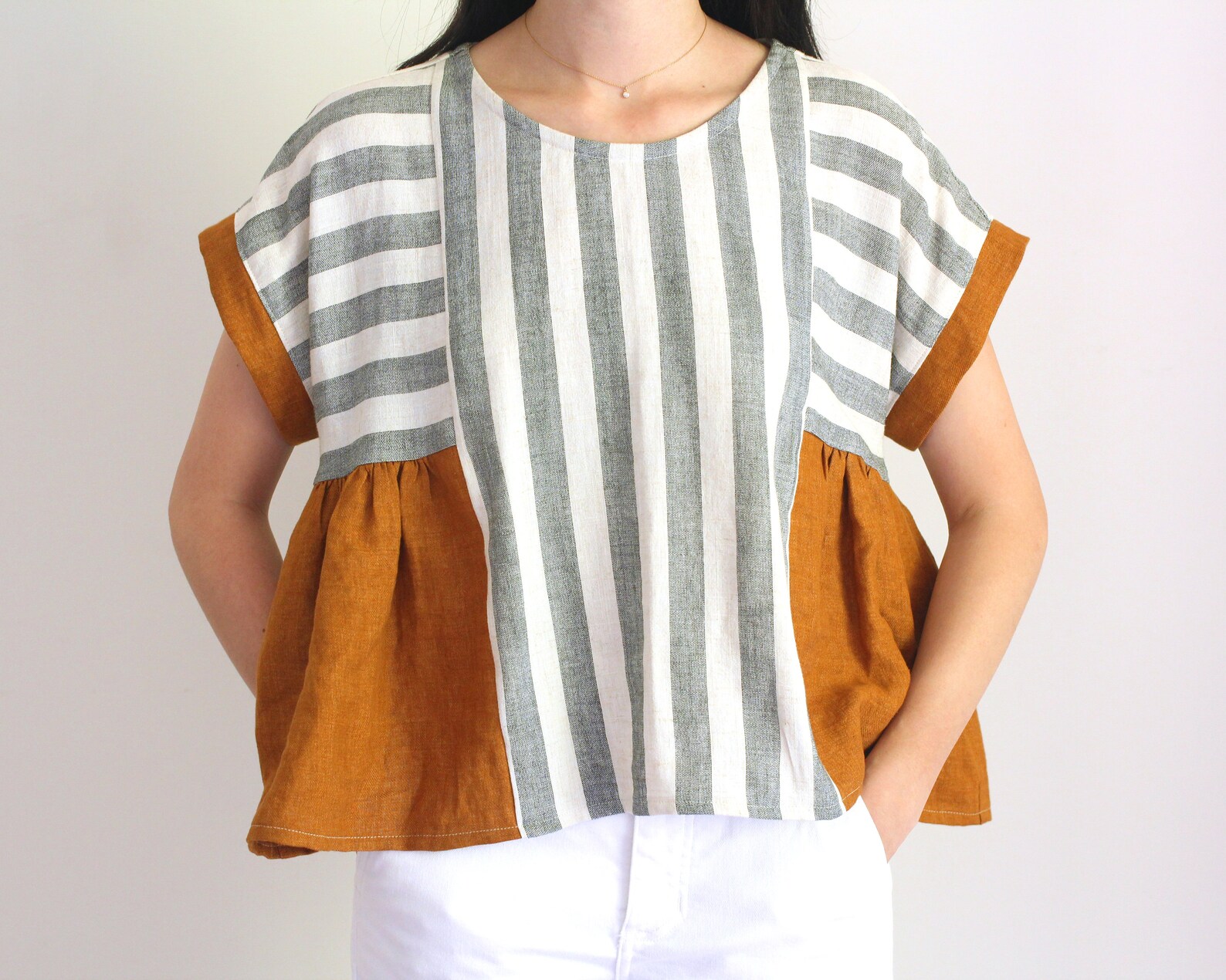 Collage Gather Top PDF Sewing Pattern - Etsy