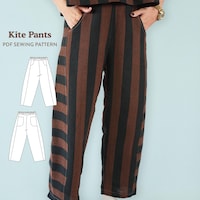 Pants Sewing Pattern PDF, Easy Sewing Pattern for Women's Linen Pants ...