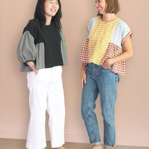 Collage Gather Top PDF Sewing Pattern - Etsy