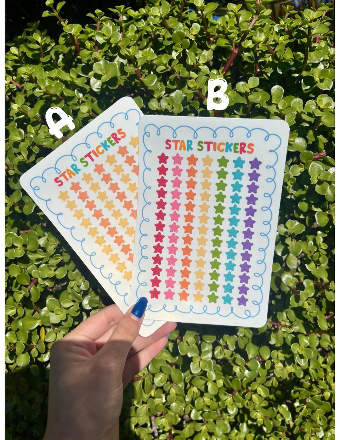 Star Sticker Sheet - Etsy