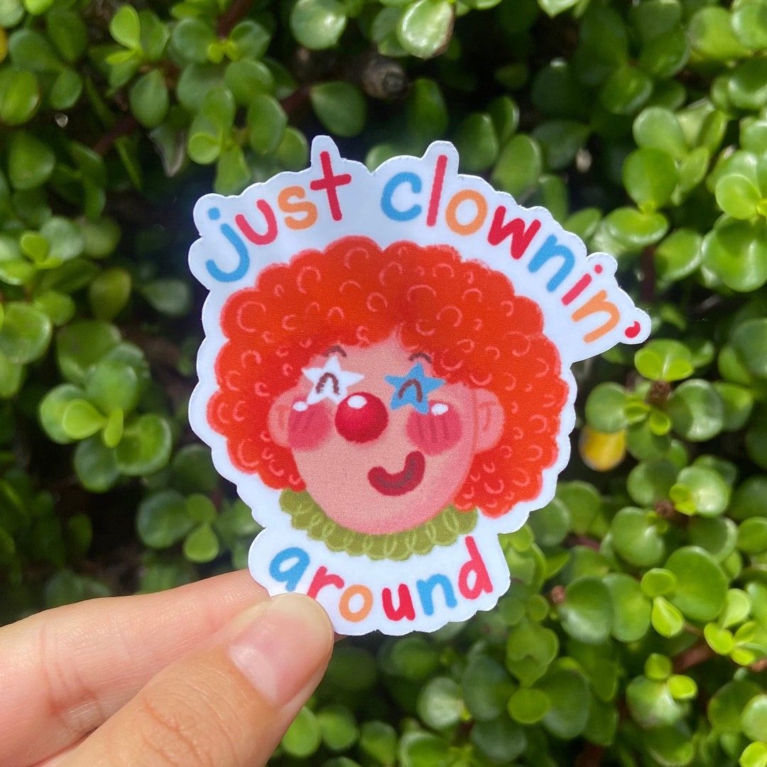 Clownin’ Around Sticker - Etsy