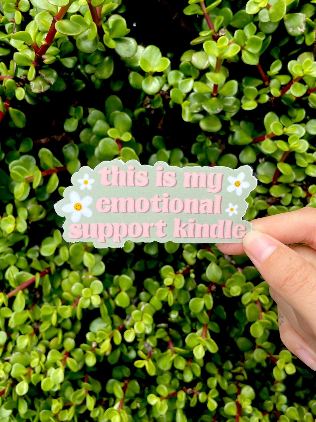 Emotional Support Kindle Sticker - Etsy