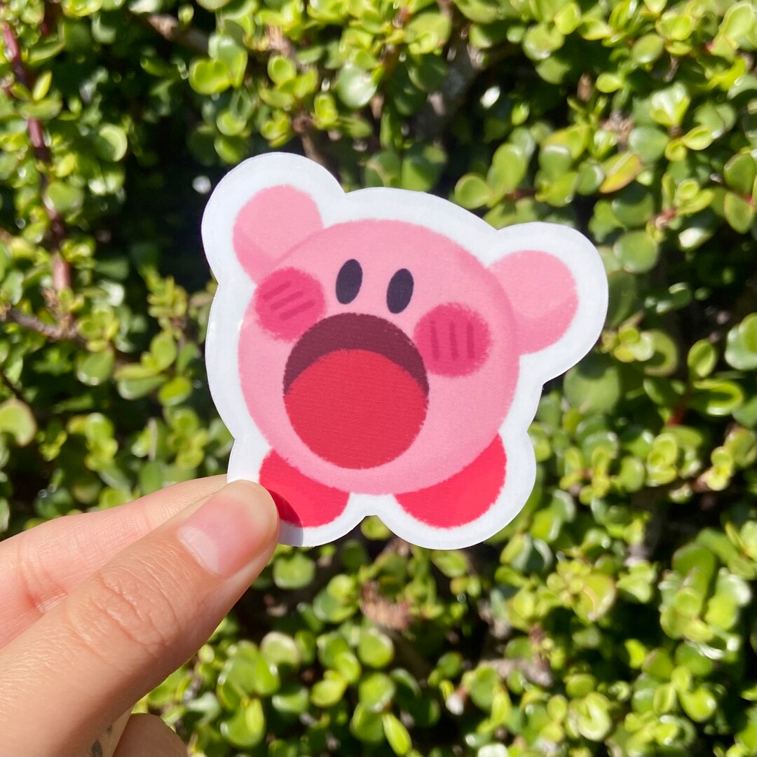 Kirby Inhale Sticker - Etsy