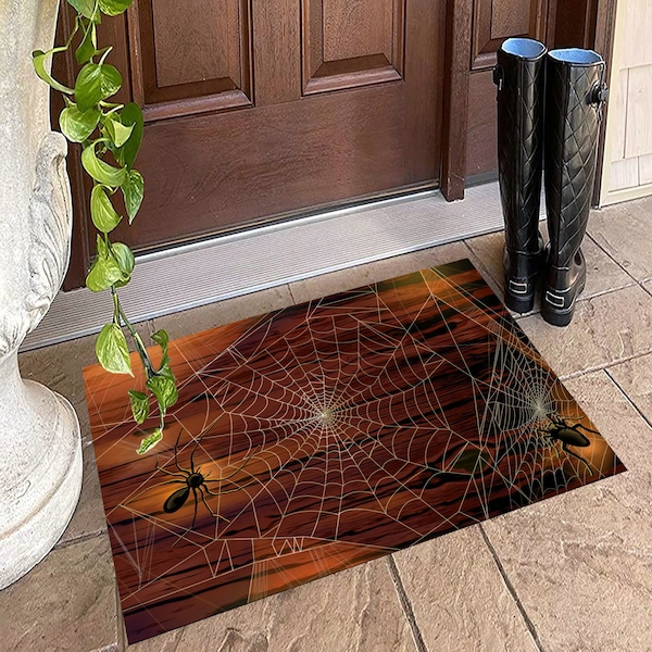 Spider Web Door Mat - Etsy