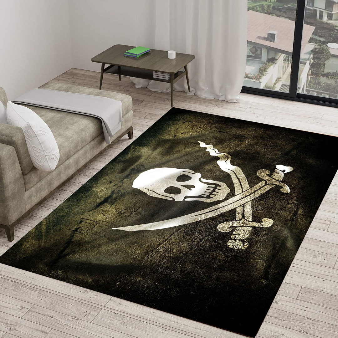 Pirate Rug, Game Rugs, Children Game Room Rug, Home Decor Rug, Area Rug ...