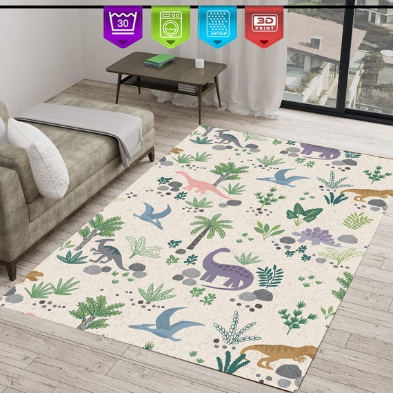 Dinosaur Rug for Kids Room Dino Design Kids Room Decor Kids - Etsy