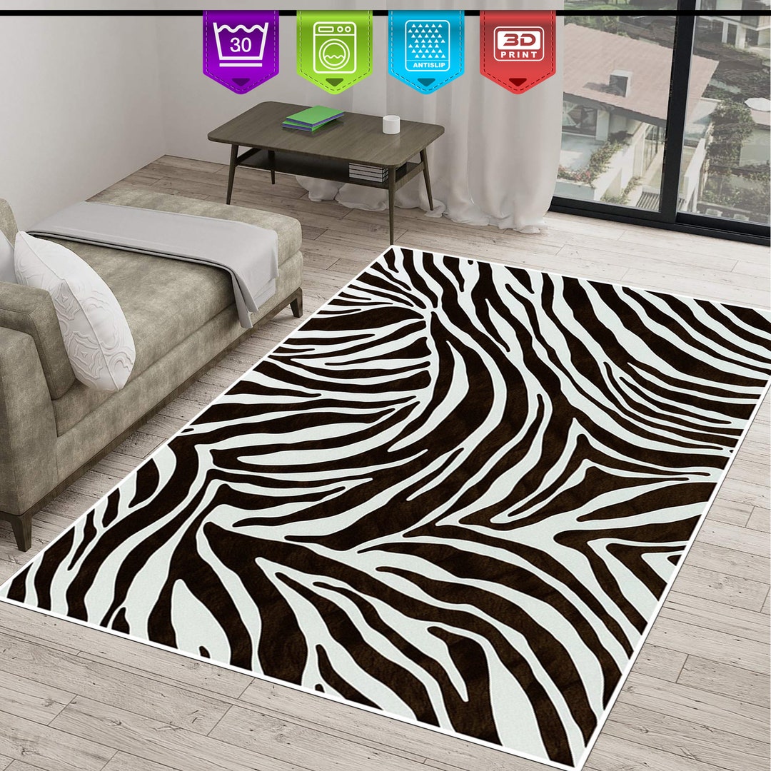 Zebra Rug,animal Rug,tribeca Rug,designer Rug,zebra Pattern,bamboo Rug ...