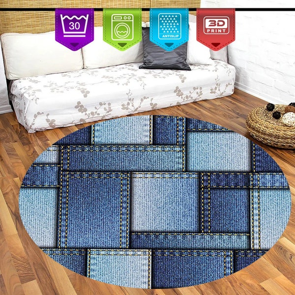 Recycled Denim Rug - Etsy