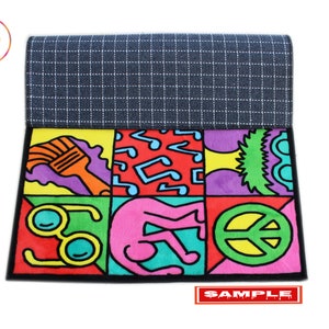 Boombox Rug, Retro Casette Tape Player Area Rug, Old School Boom Box ...