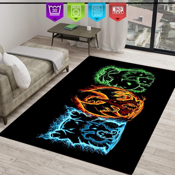 Dragons Cartoon Characters Pattern Rug Modern Rug Home - Etsy