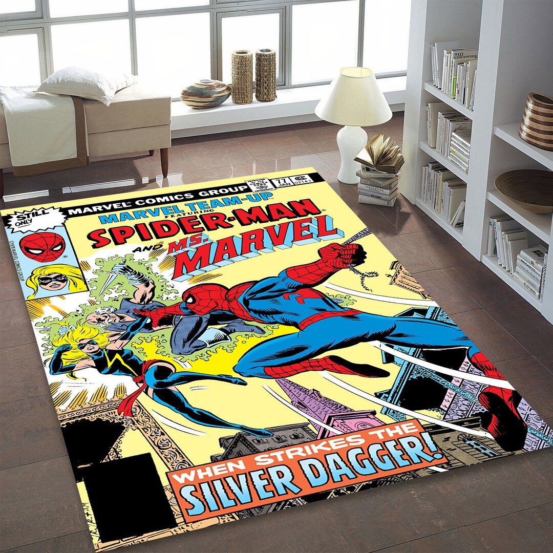 Spiderman Rug,comic Book,cartoon Cover Rug,magazine Cover,legendary ...