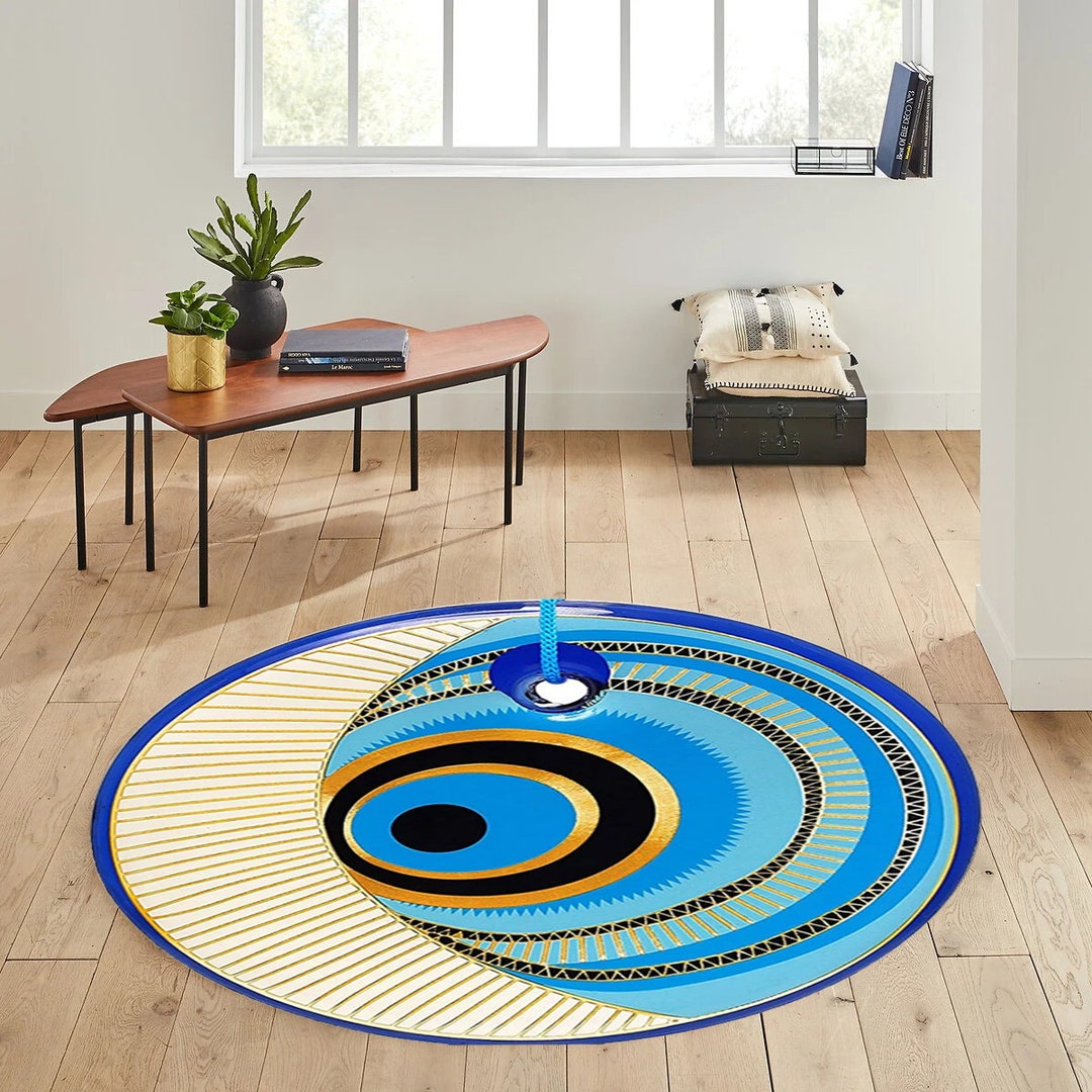 Evil Eye Bead,blue Rug,circle Rug,evil Eye Patterns,bead Design ...