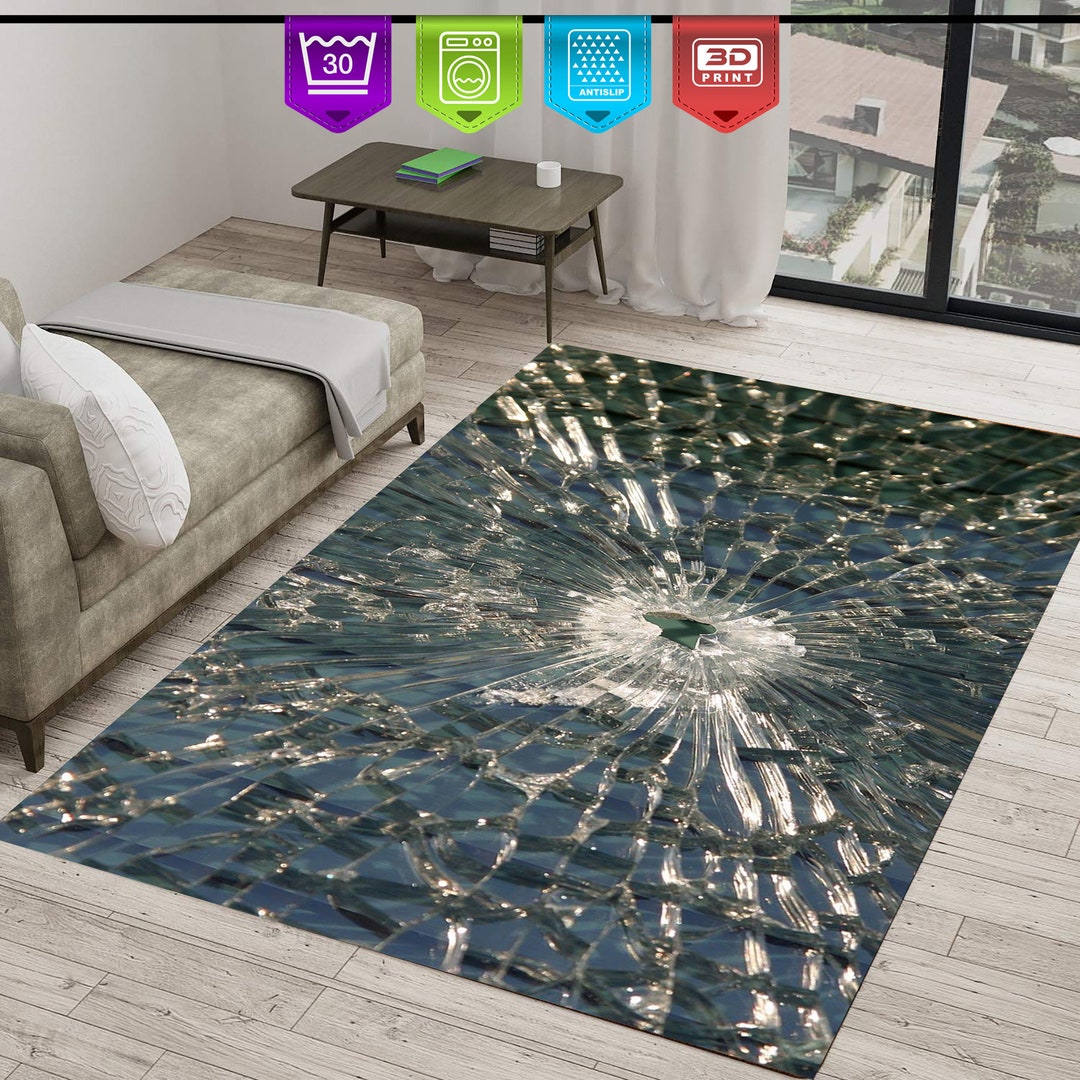 Broken Glass Pattern Rug, Modern Rug, Home Decore Carpet, Art Rug ...
