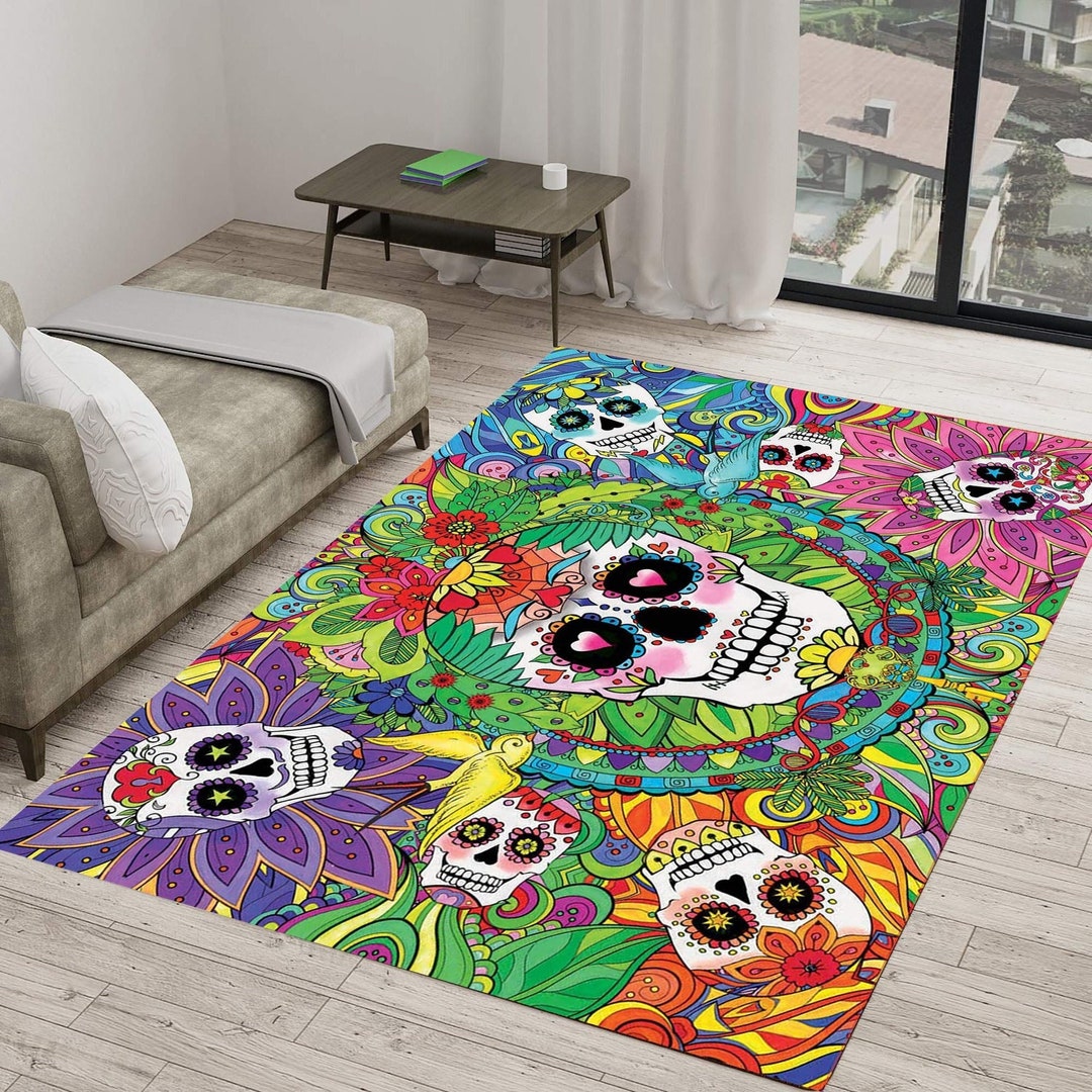 Skull Rug, Pirate Rugs, Awesome Rug, Children Game Room Rug, Home Decor ...