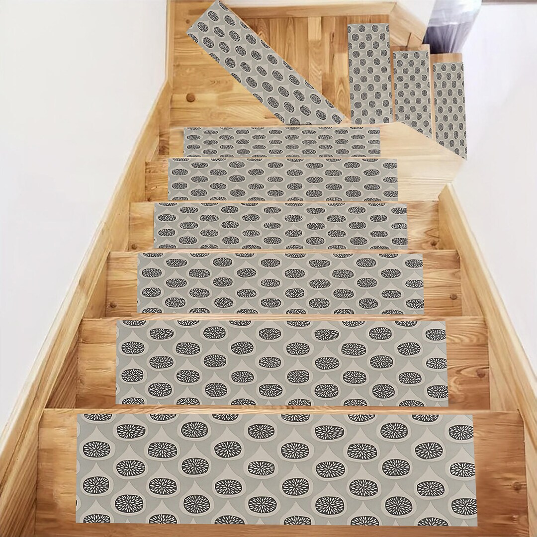 Fig Pattern Stair Treads: Non-slip Designer Stair Rug - Etsy