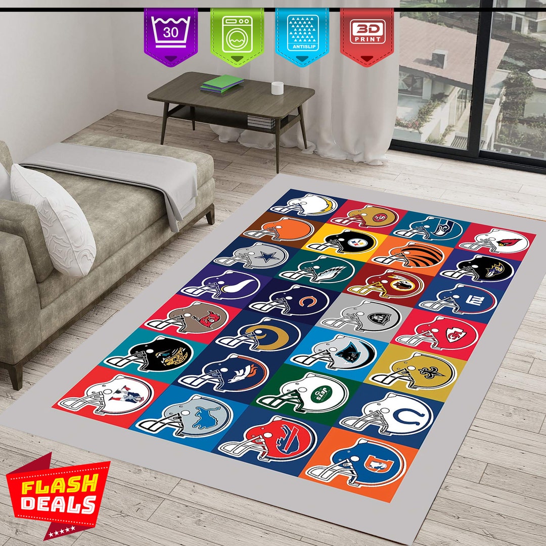 Amazing American Football Rug, Football Teams, Rug-living Room Rug ...