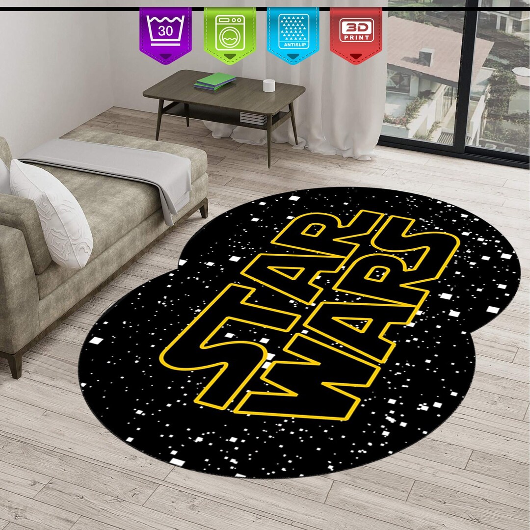 Star Space Rugs,star Wars Rug,star Wars Text,kids Room Rug,area Rug ...
