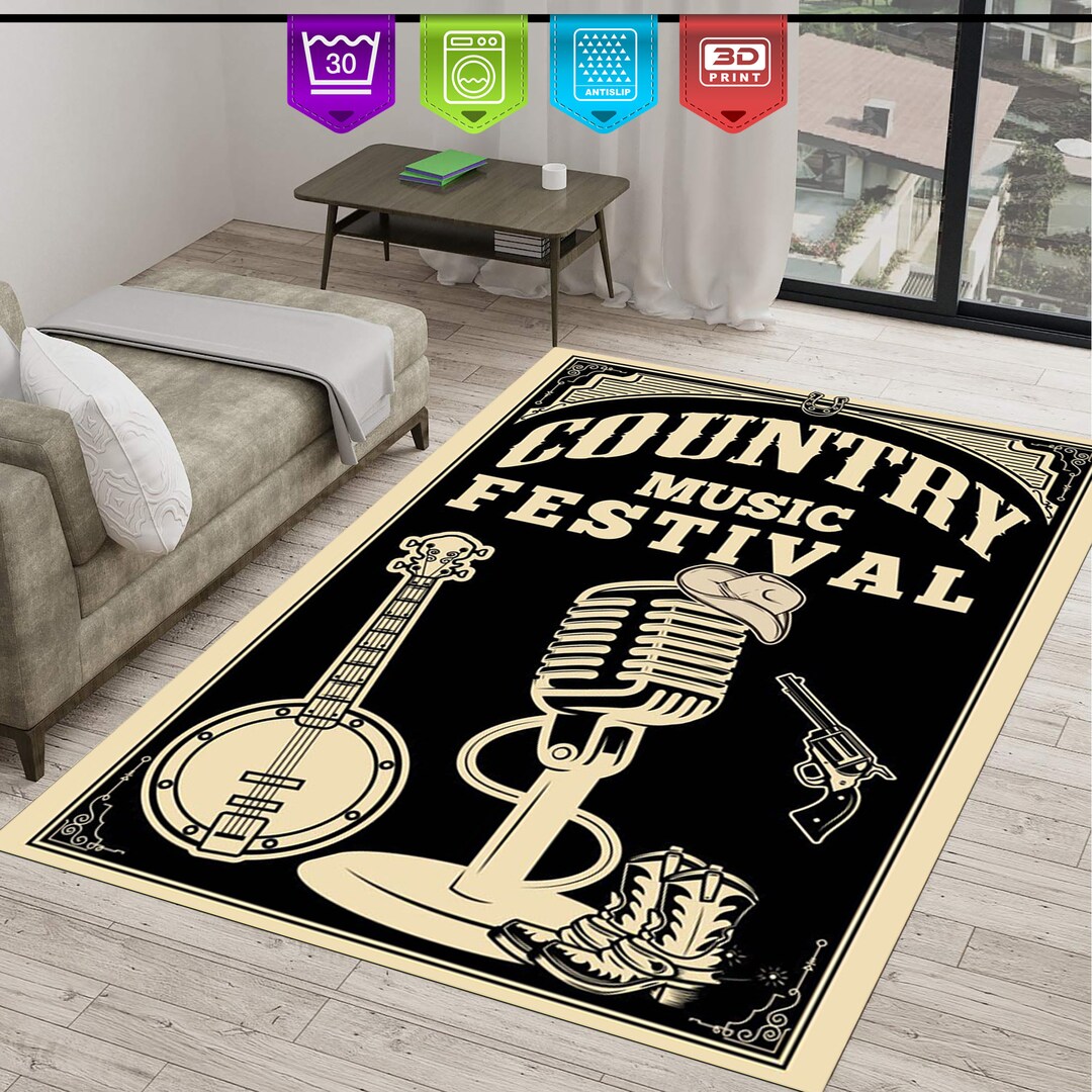 Musical Instruments,music-heavy Metal,guitar-fire-ghost Design Rug ...