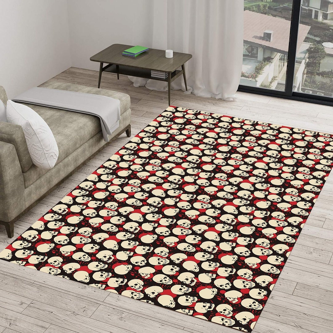 Skull Rug, Pirate Rugs, Awesome Rug, Children Game Room Rug, Home Decor ...