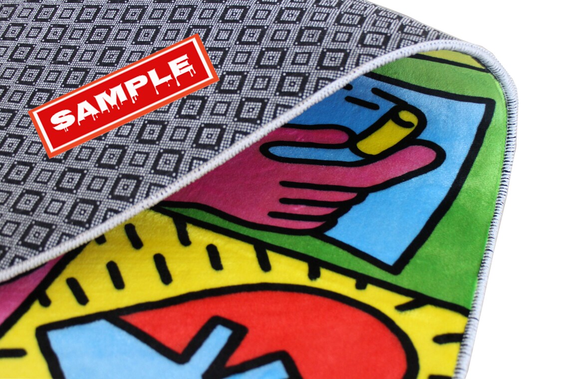 Dancing Men-keith Haring-circle of Men Rug Home Decor Rug - Etsy