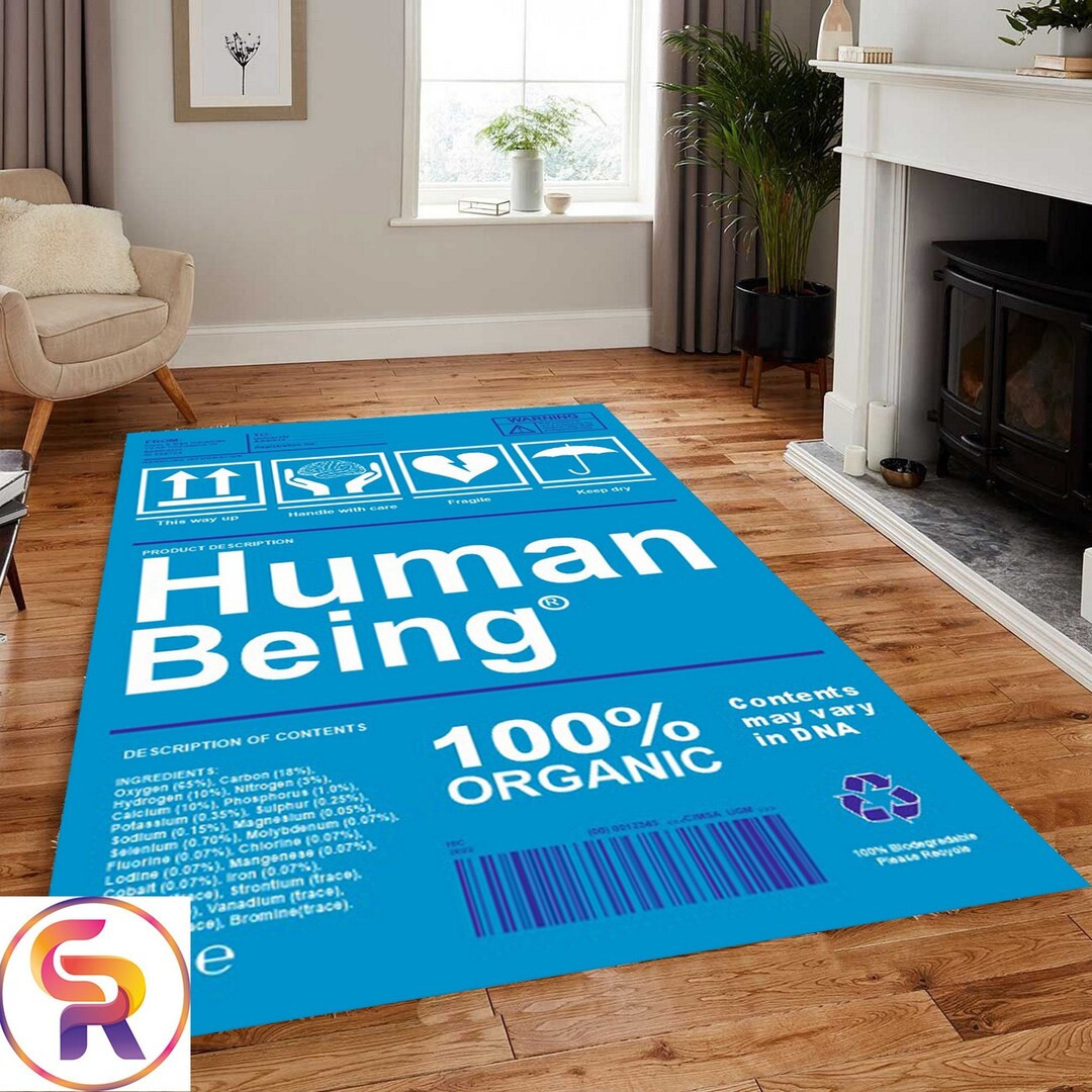 Humanistic Rug, Modern Room Rug, Area Rug, Themed Rug, Home Decor Rug ...