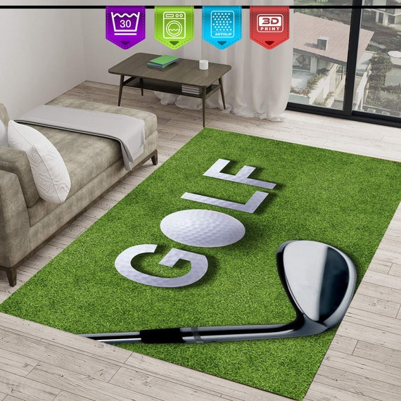 Golf Club Rug Golf Ball Sport Rug Office Rug Gift for Him - Etsy