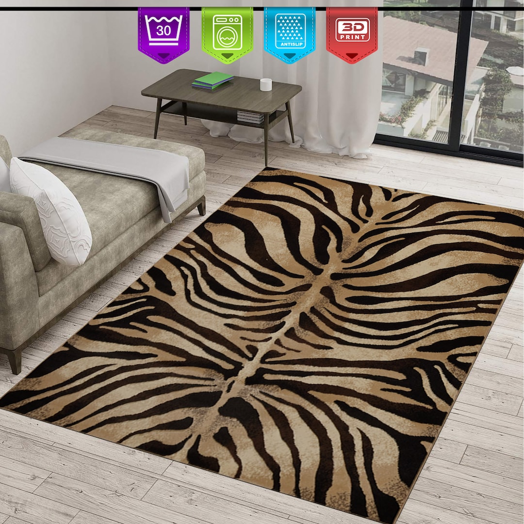 Zebra Rug,brown Rug,animal Rug,tribeca Rug,designer Rug,zebra Pattern ...