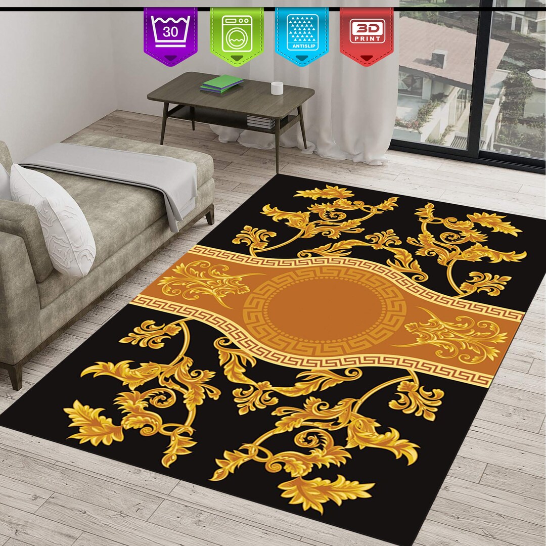 Seamless Greek Wave Pattern Rug,medusa Rug,flowers Rug,roman Meander ...