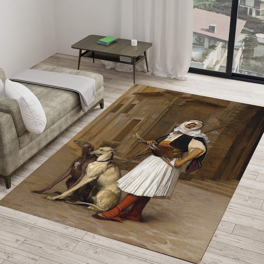 Arnaut and Two Whippets 1867 Art Rugs, Jean Leon Gerome, French, Home ...