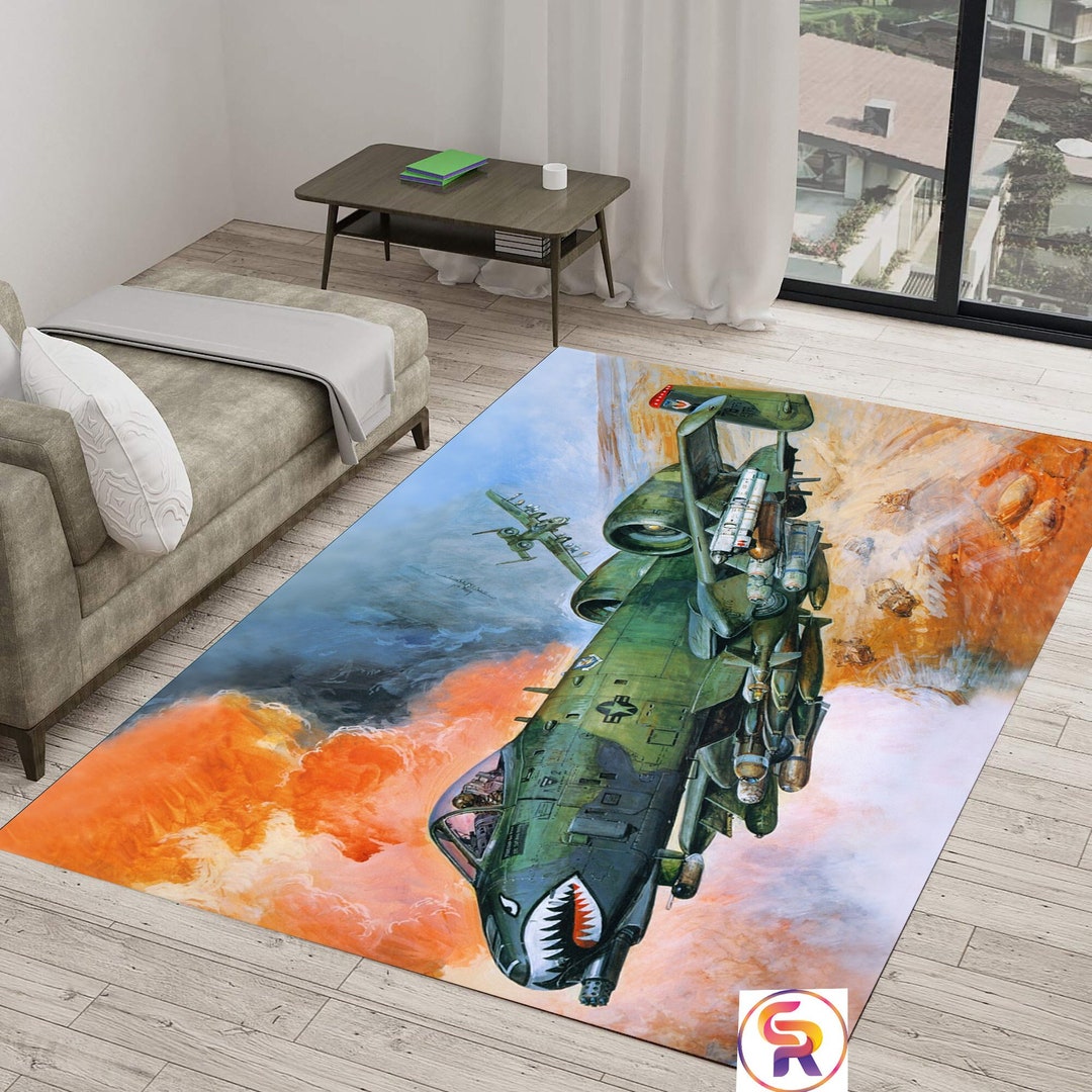 Fighter Jet Pattern Rug, Military Rugs, Awesome Rug, Game Room Rug ...