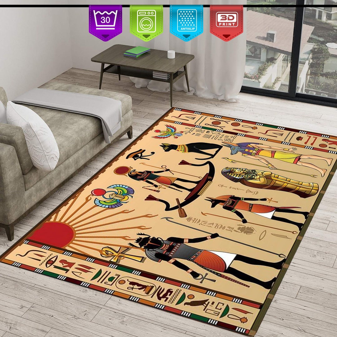 Mummy-ancient Egyptian Sun God -tutankhamun-pattern Rug, Incredible ...
