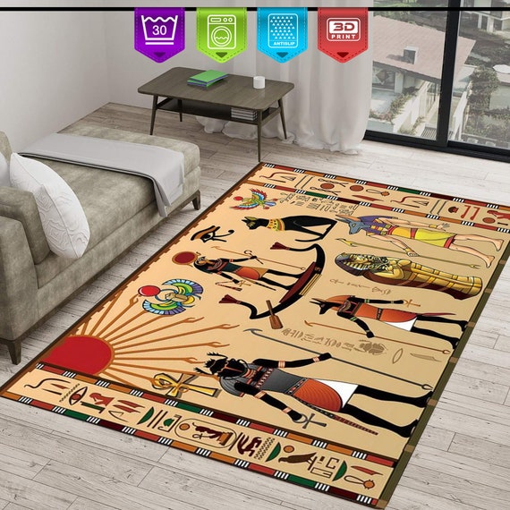 Mummy-ancient Egyptian Sun God tutankhamun-pattern Rug - Etsy