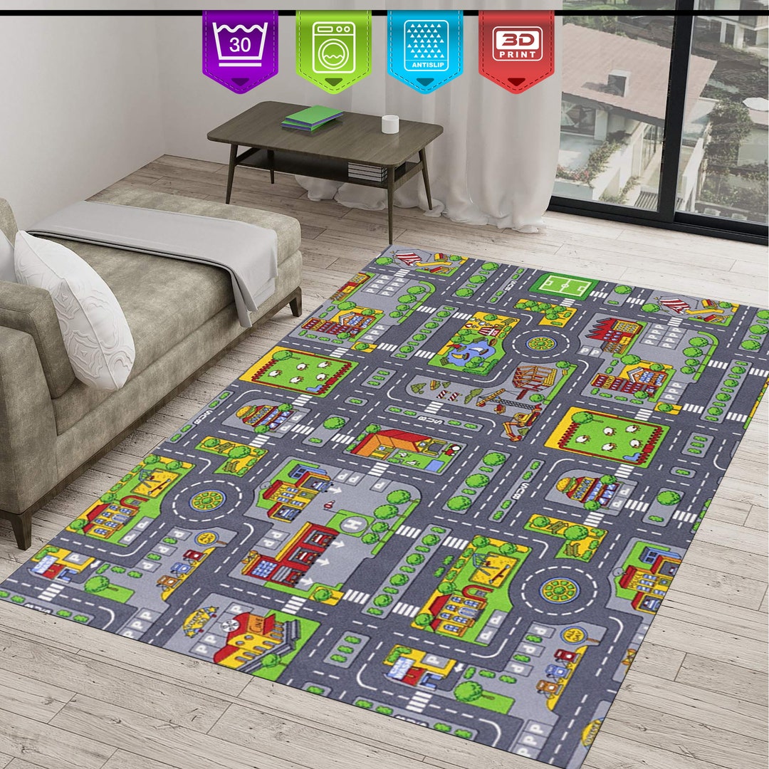 City Road,metropolis Play Rug,traffic Rug,play Rug,playground,nursery ...