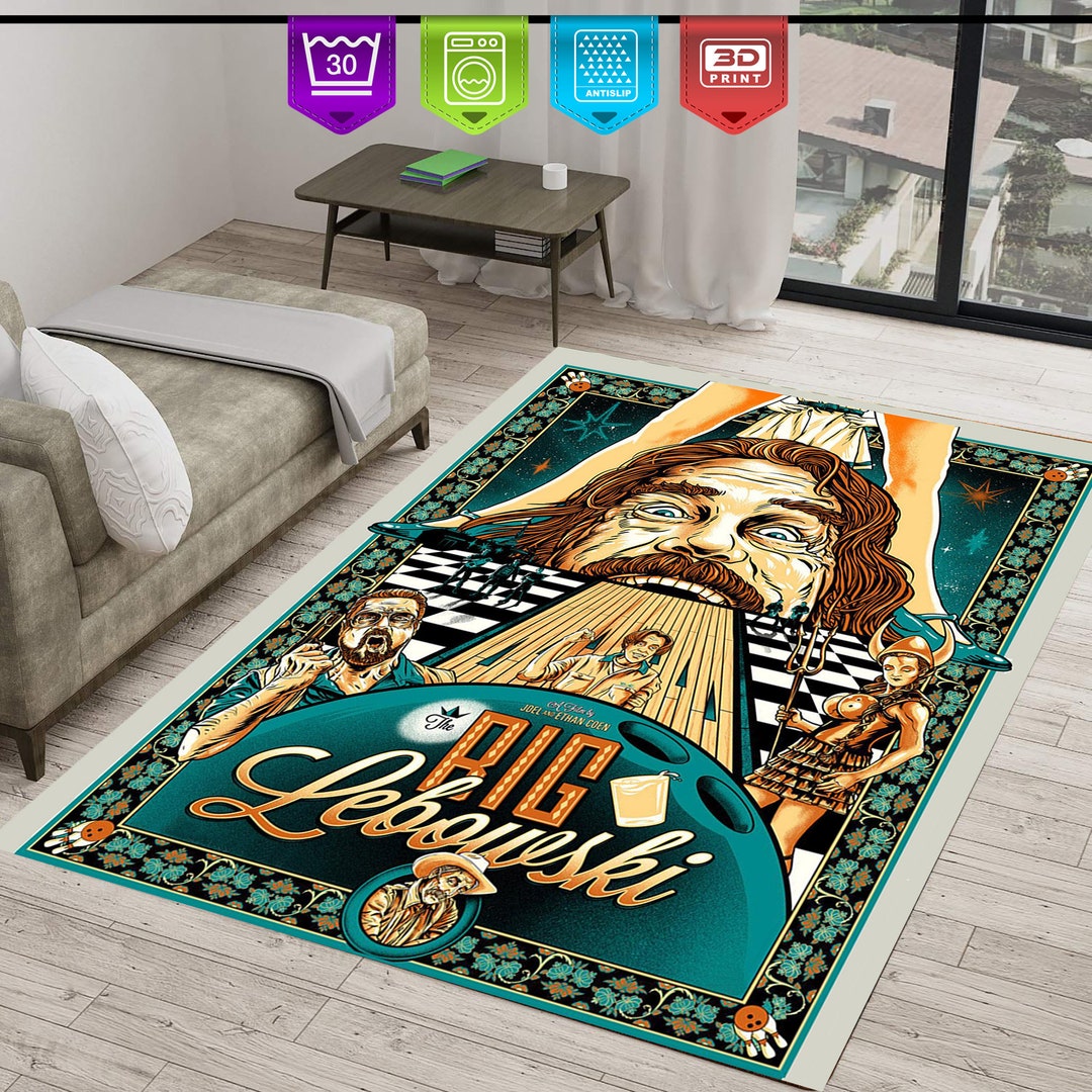 Dude Rug, Big Lebowski Rug, Personalized Gift, Decor Rug, Digital Rug ...