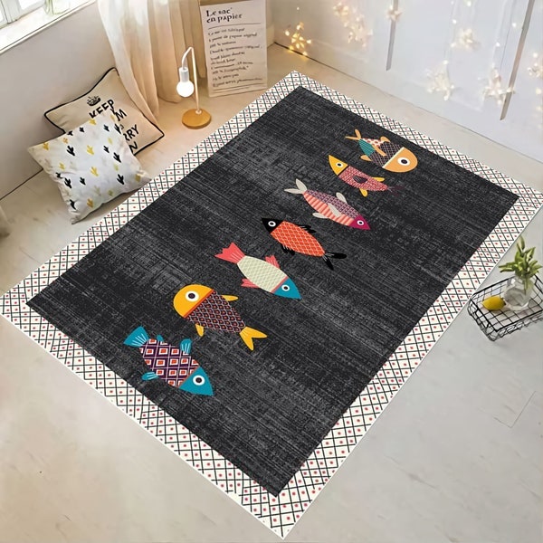 Kitchen Fish Rug - Etsy