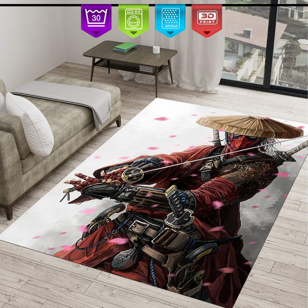 Japanese Alphabet,samurai Rug,japanese Culture Rugs,fighter Rug,anime ...