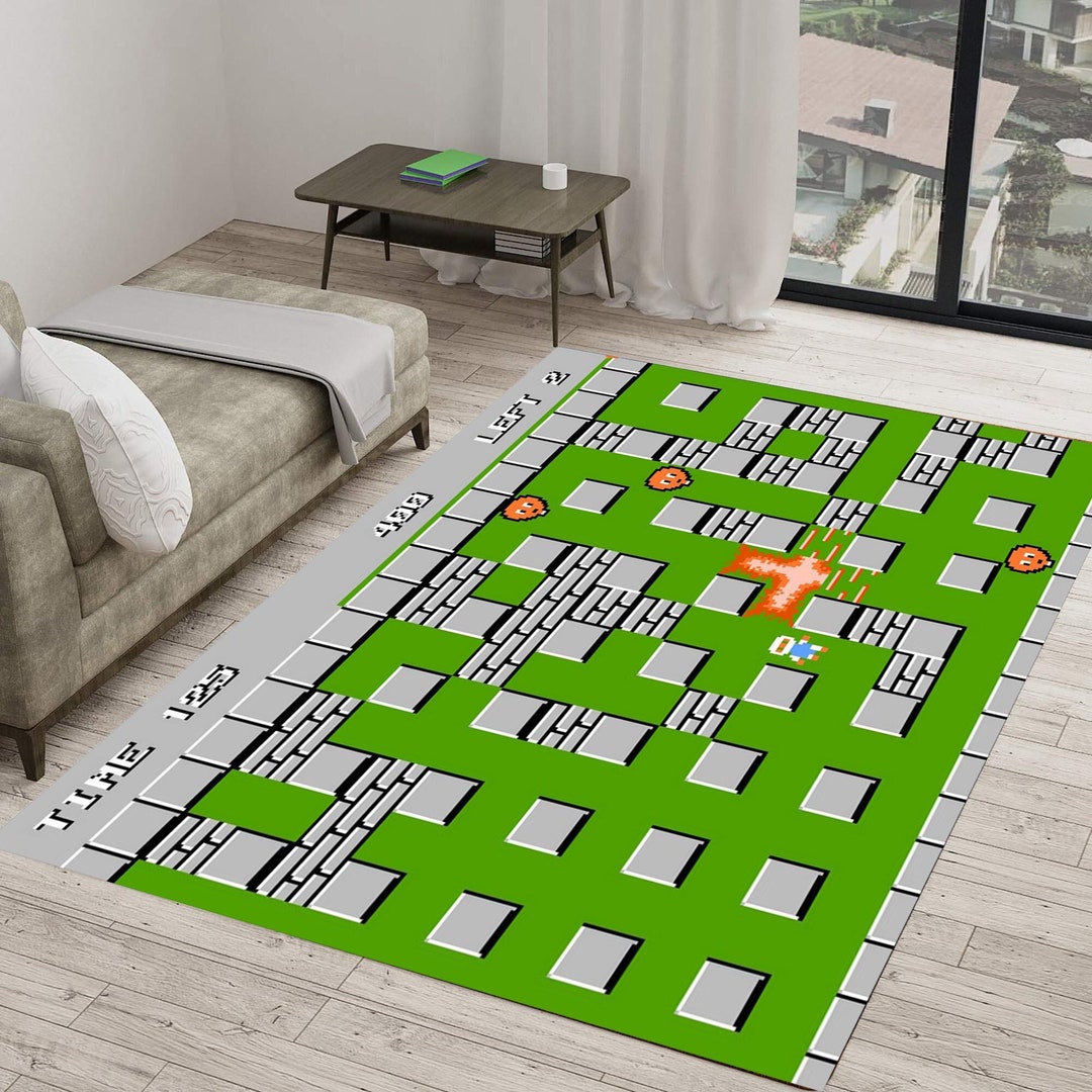 Video Game Rug, Bomberman Game Rug, Legends Games Art Decor Carpet ...