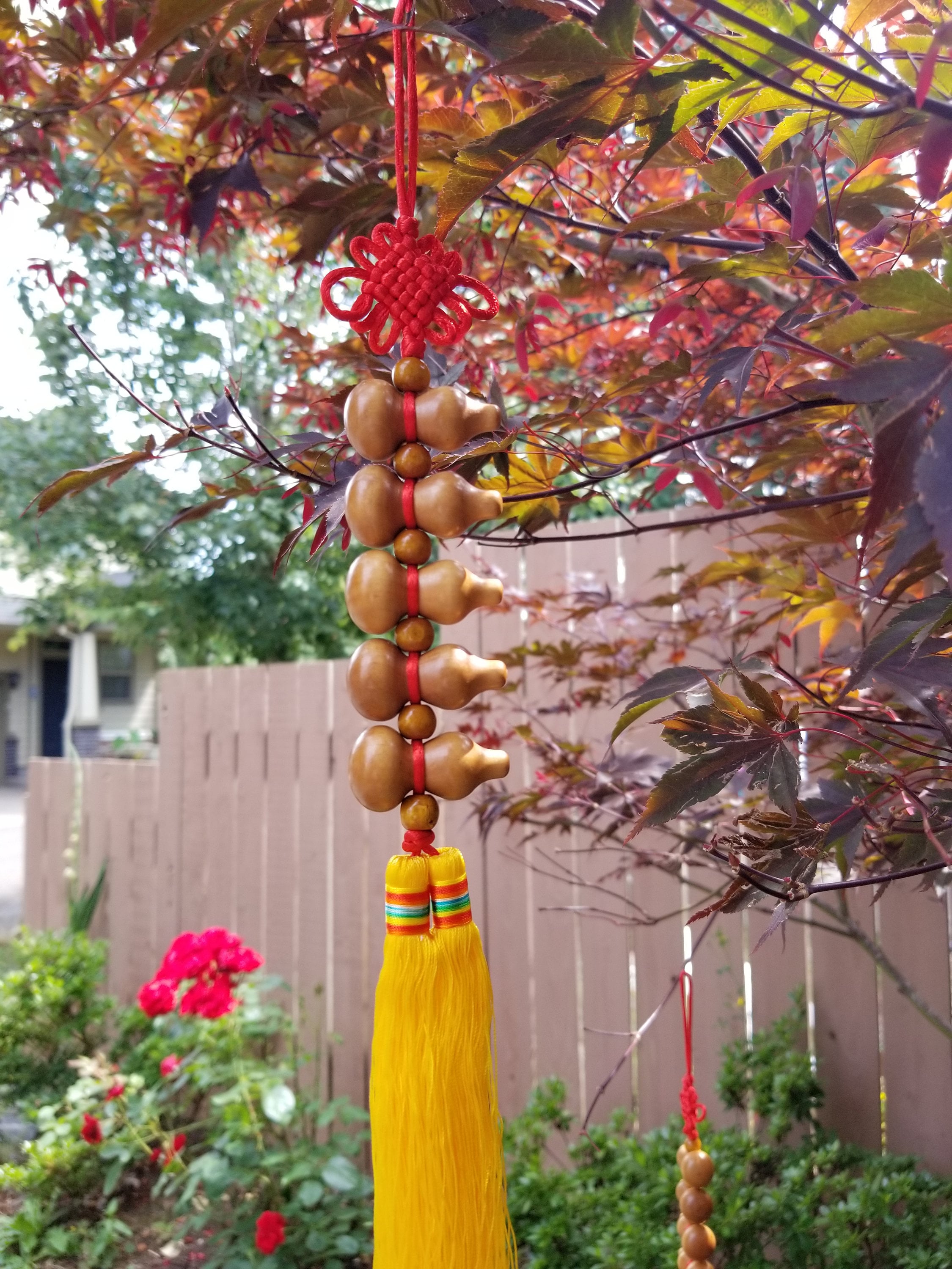 Chinese Feng Shui Peach Wooden Gourd Hu Lu wu Lou chinese Good Lucky ...