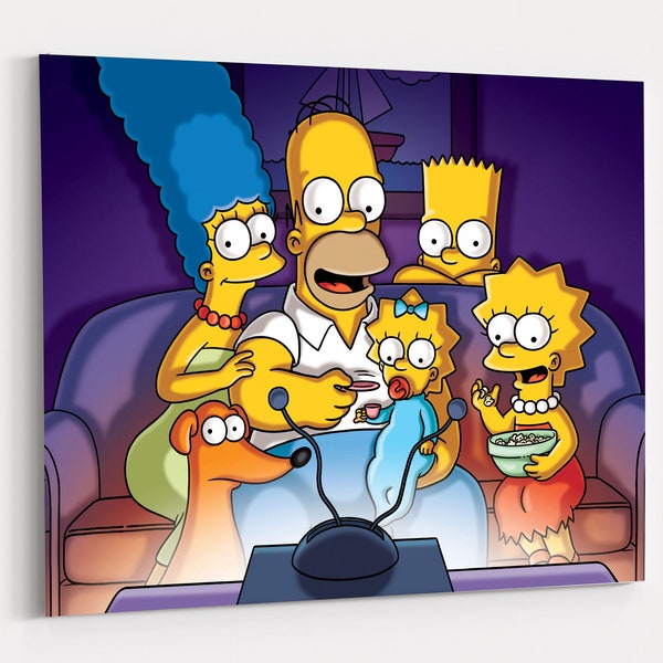 Simpsons Canvas - Etsy
