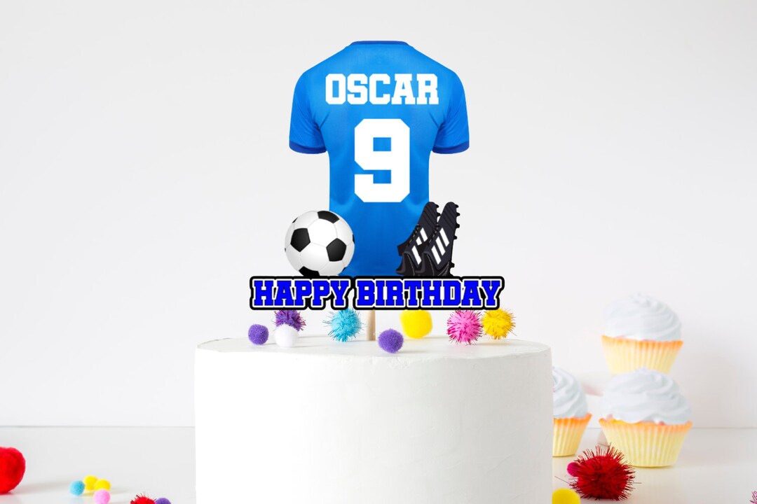 Personalised Football Cake Topper, Manchester City Football Cake Topper ...