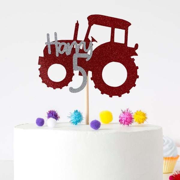 Tractor Cake Topper - Etsy UK