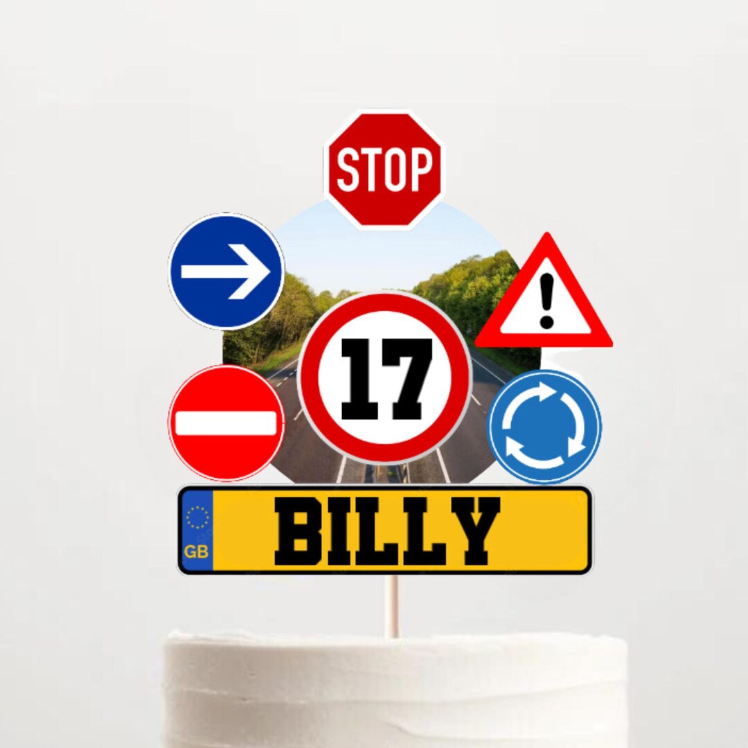 17th Birthday Personalised Passed Driving Test Cake Topper ...